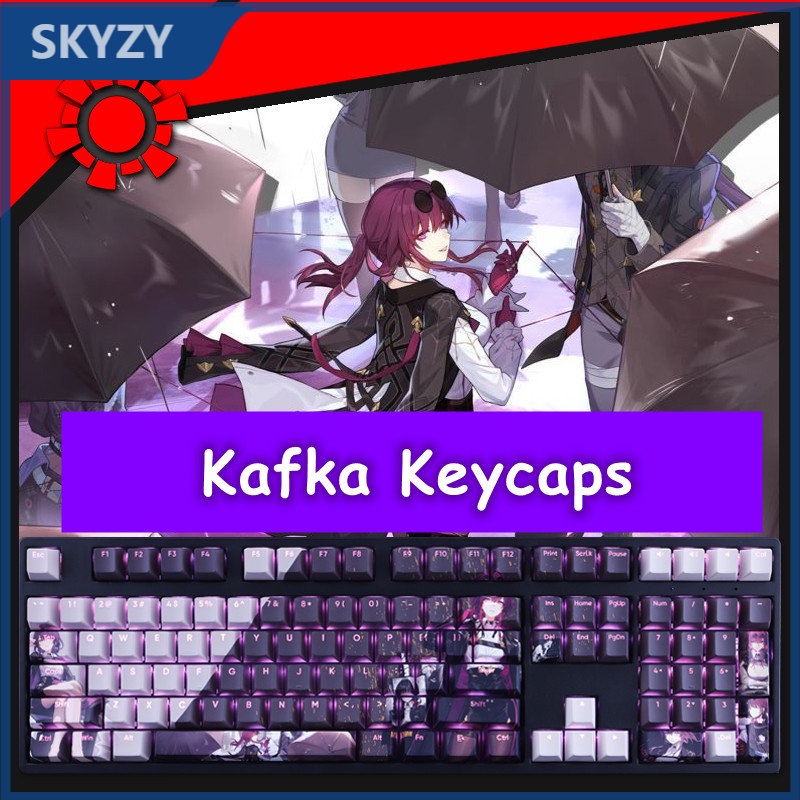 Kafka Keycaps Cherry Profile Honkai Star Rail Anime PBT Dye Sub Bàn ...