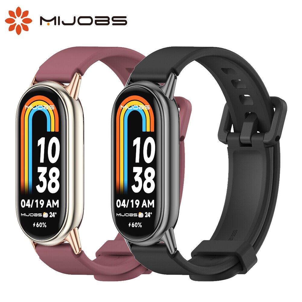 Mijobs Dây Đeo Cho Xiaomi Mi Band 9 8 Vòng Tay Cho Dây Thông Minh 8 Phụ Kiện Đồng Hồ Thay Thế