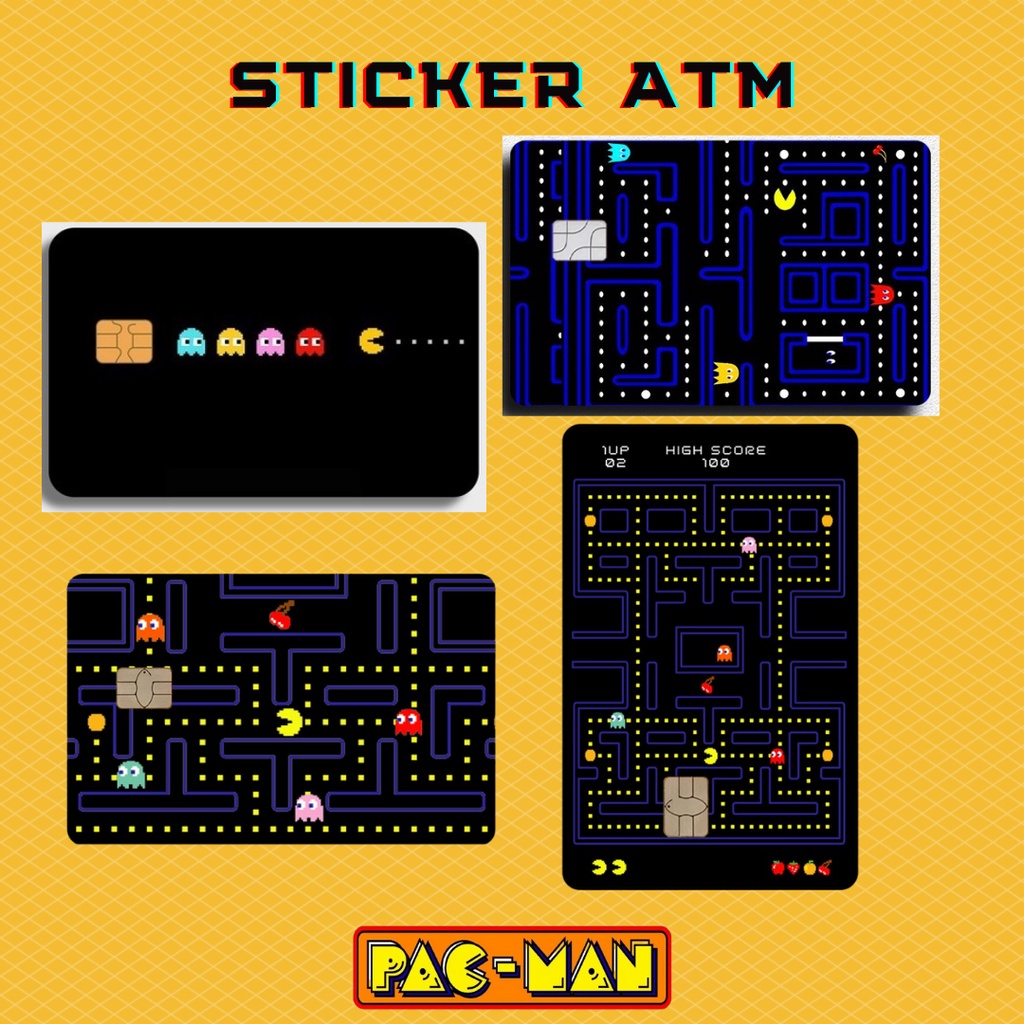 Sticker Dán Thẻ ATM PACMAN EDITION - Miếng Dán ATM - Skin Card - Chất ...