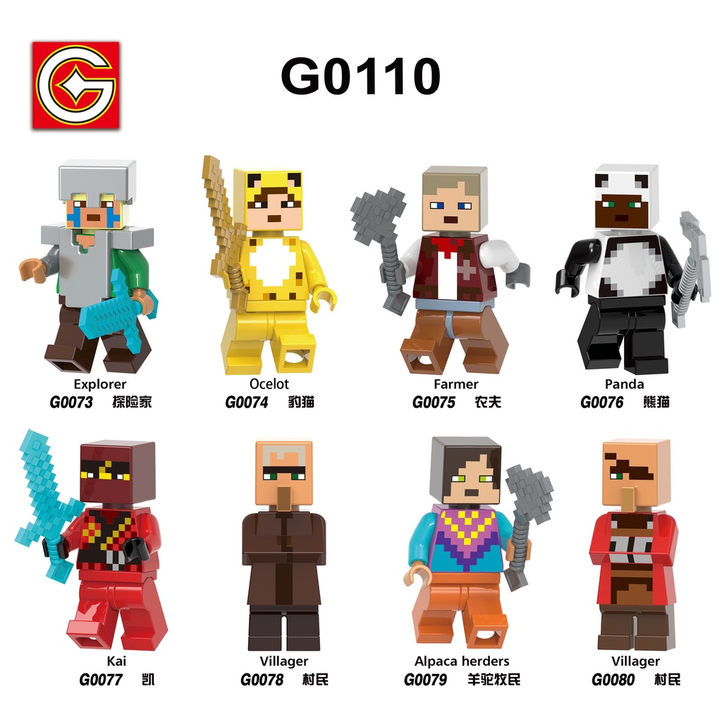 Minecraft Mô Hình Nhân Vật kai leopard cat Nông Trại | Shopee Việt Nam