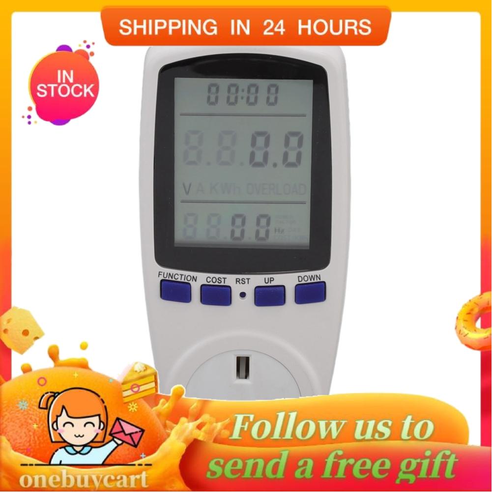 Onebuy Electricity Analyzer LCD Display UK Plug 230V Light Portable ...
