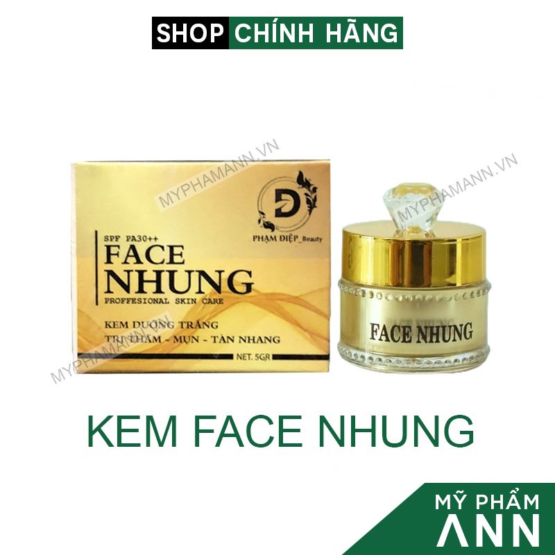 Kem Face Nhung Dưỡng Trắng Da Phạm Điệp Beauty Chính Hãng 5g | Shopee ...
