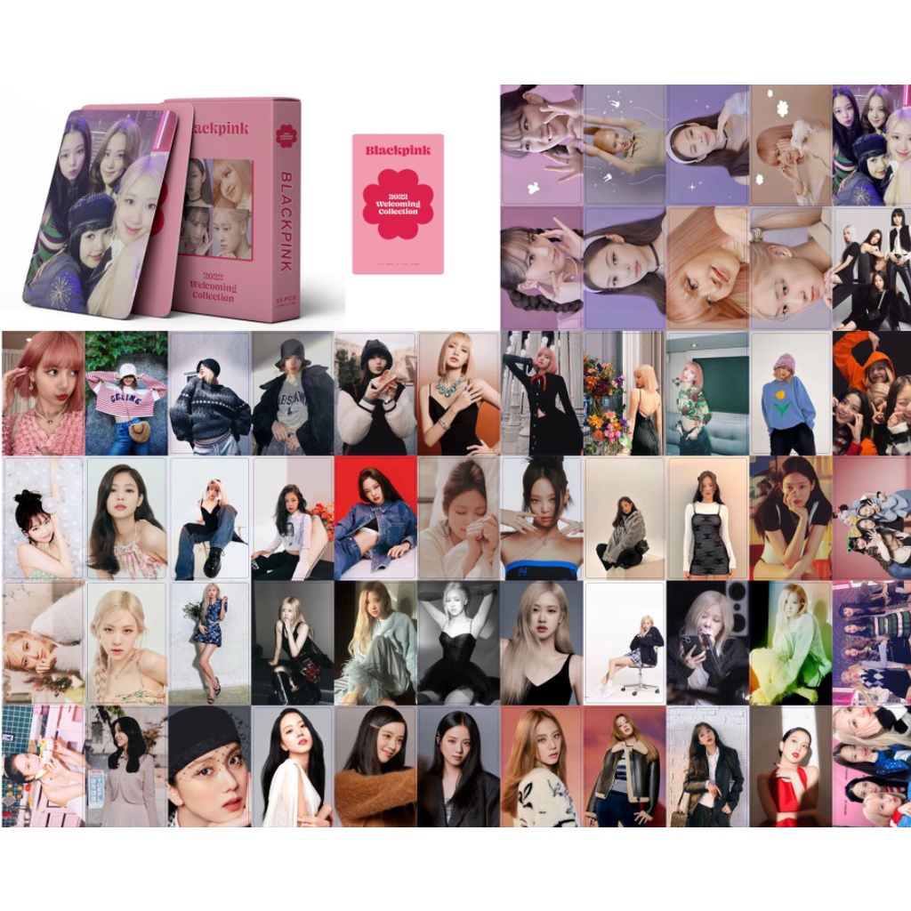 55 Pcs black pink Album Lomo Card Kpop Photocards 2022 Welcoming ...