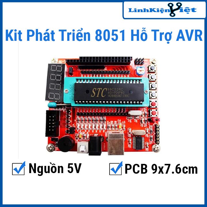 Kit phát triển 8051 hỗ trợ AVR - mạch hỗ trợ học tập các kết nối và giao tiếp | Shopee Việt Nam
