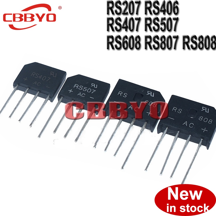 Set 10 Cầu Chỉnh Lưu ZIP-4 RS207 DIP 2A 700V RS406 RS407 RS507 RS608 RS807 RS808 Mới | Shopee ...