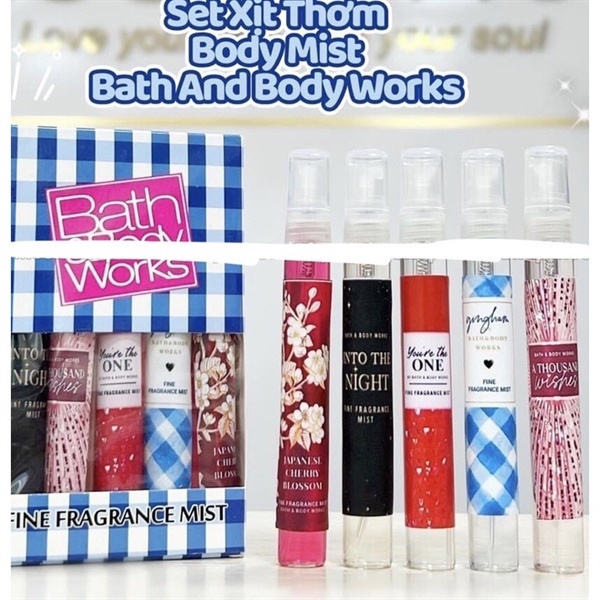 Set xịt thơm body mist Bath & Body Works – mini | Shopee Việt Nam