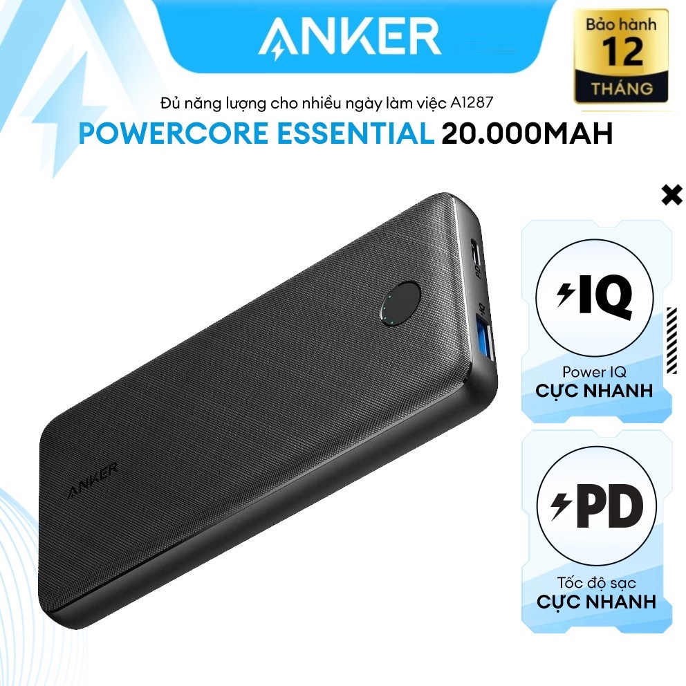 Pin Dự Phòng ANKER PowerCore Essential 20.000mAh Power Delivery - A1287 ...