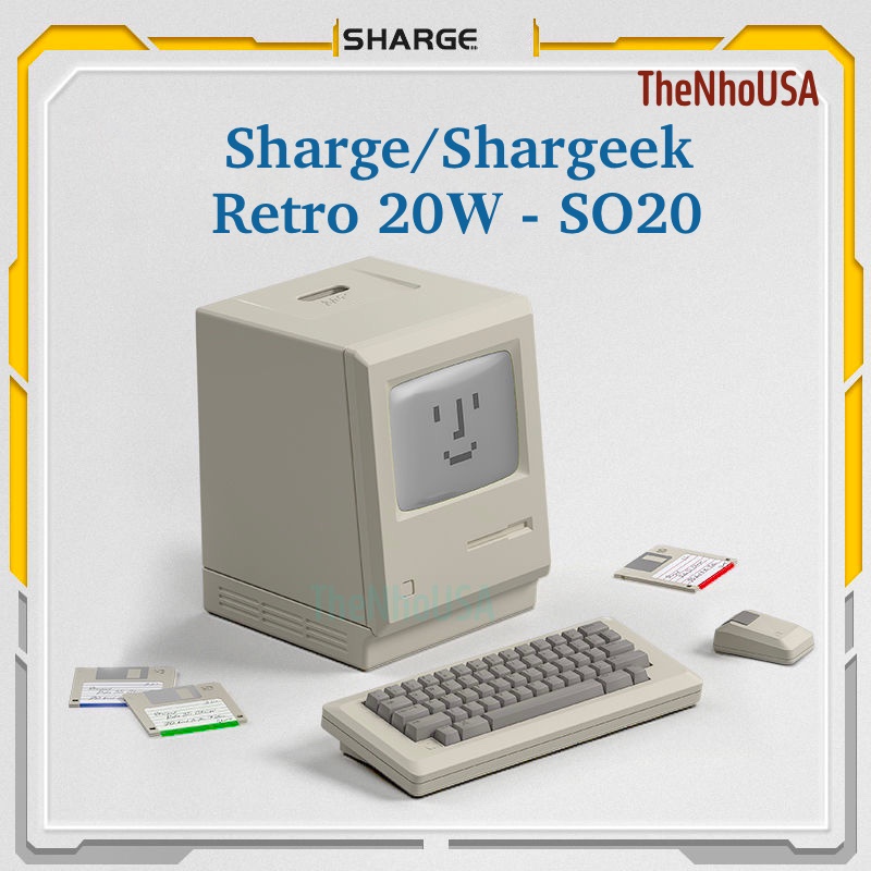 Củ sạc nhanh Sharge Shargeek Retro 20W S020 1 cổng type C 20W PD/QC/SCP ...