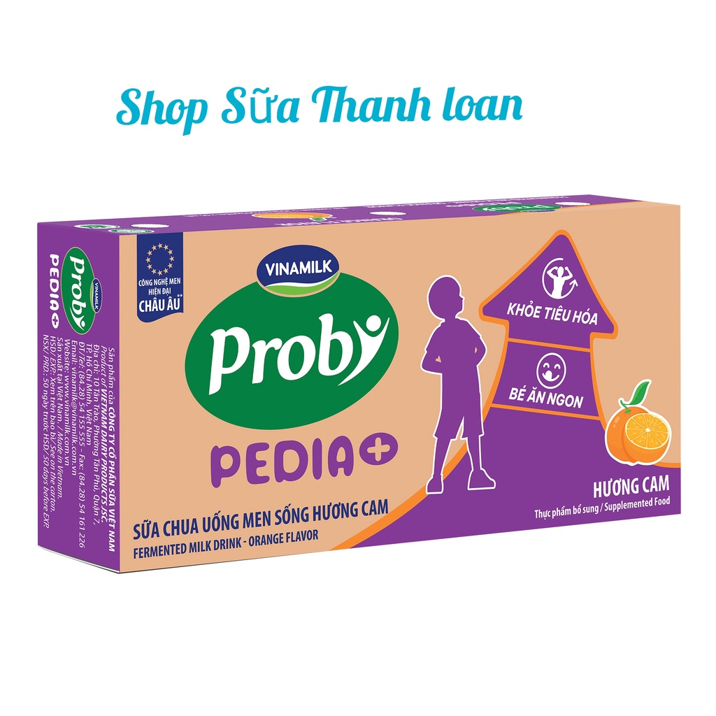 Thùng 50 Chai Sữa Chua Uống Men Sống Hương Cam Probi Pedia+ 65ml ...