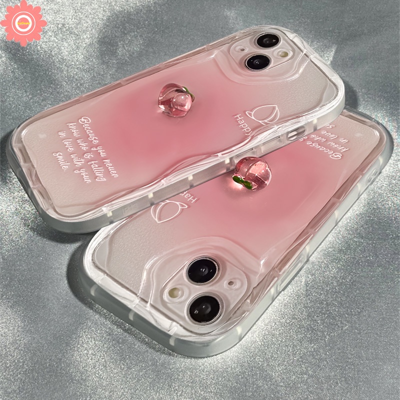 3d doll gradient pink sweet peach case cho oppo a57 a15 a12 a54 a95 a96 ...