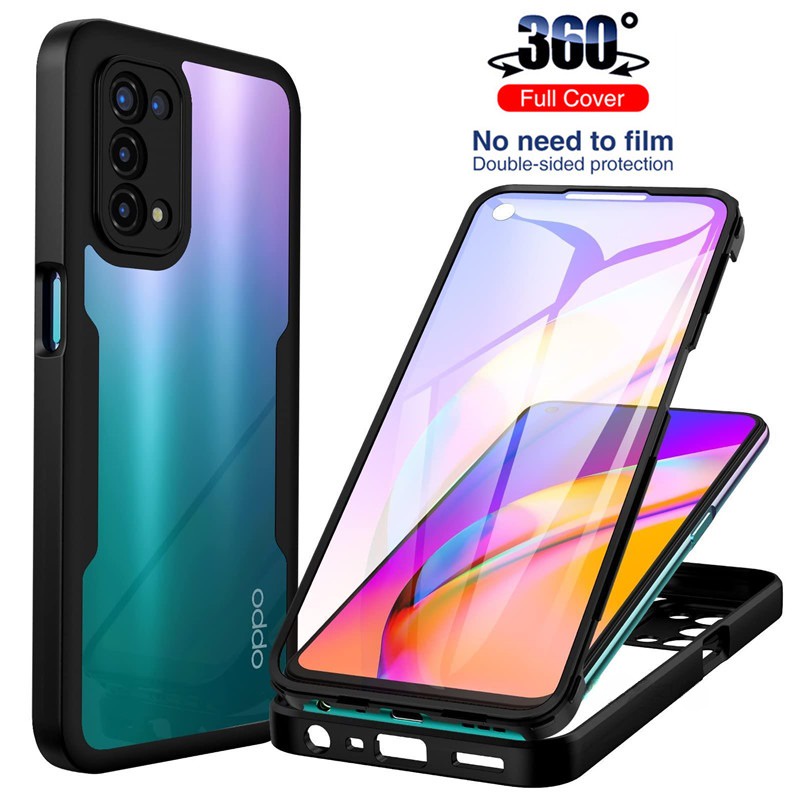 [thời Trang] ốp lưng trong suốt bảo vệ toàn diện 360 độ cho oppo a16 ...