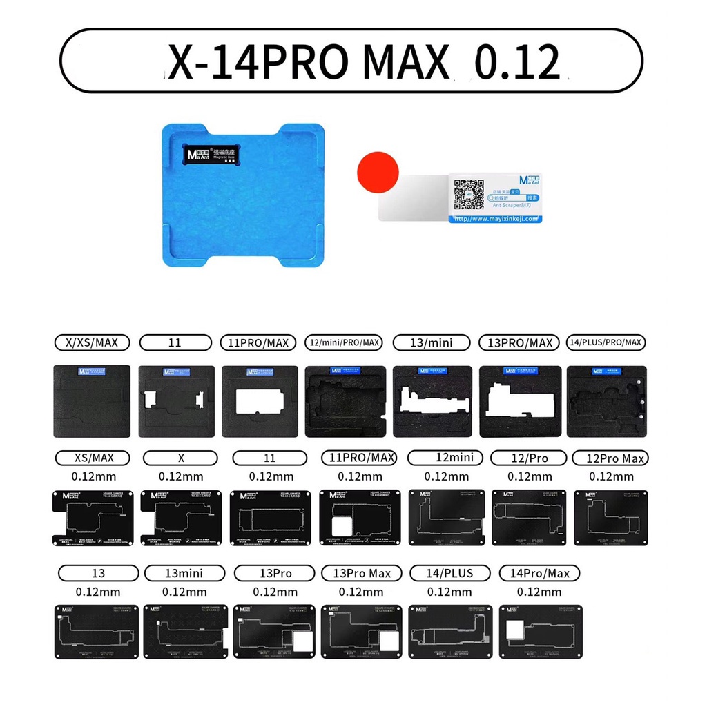 Bộ khuôn đổ chân viền cao cấp MaAnt ( iP X-XSM-11-11PRM-12-12 PRM-13-13 ...