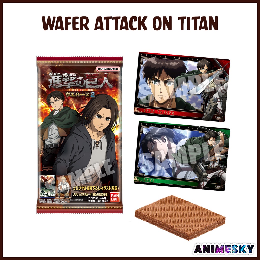 [Có sẵn] Pack thẻ nhân phẩm bánh xốp Attack On Titan The Final season ...