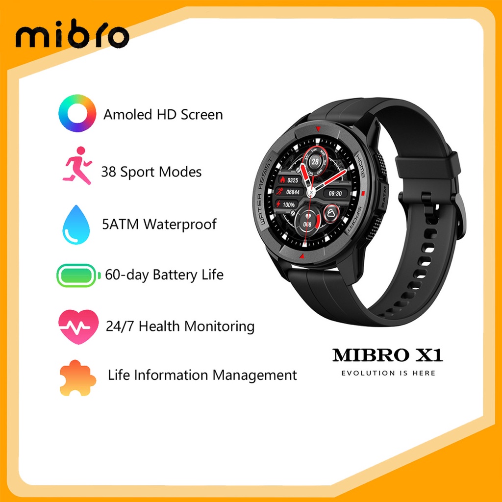 Mibro X1 Smart Watch Amoled Smartwatch Sporty Màn hình 1.3 inch Chống ...