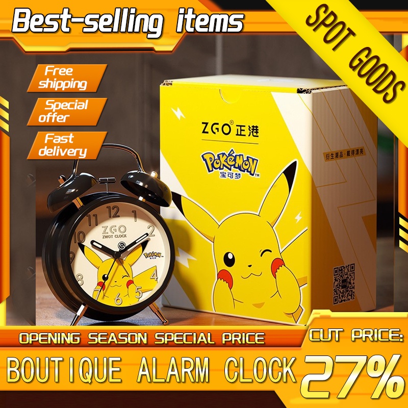Đồng Hồ Báo Thức Để Bàn Hình Pikachu Pokemon Dành Cho Học Sinh | Shopee ...