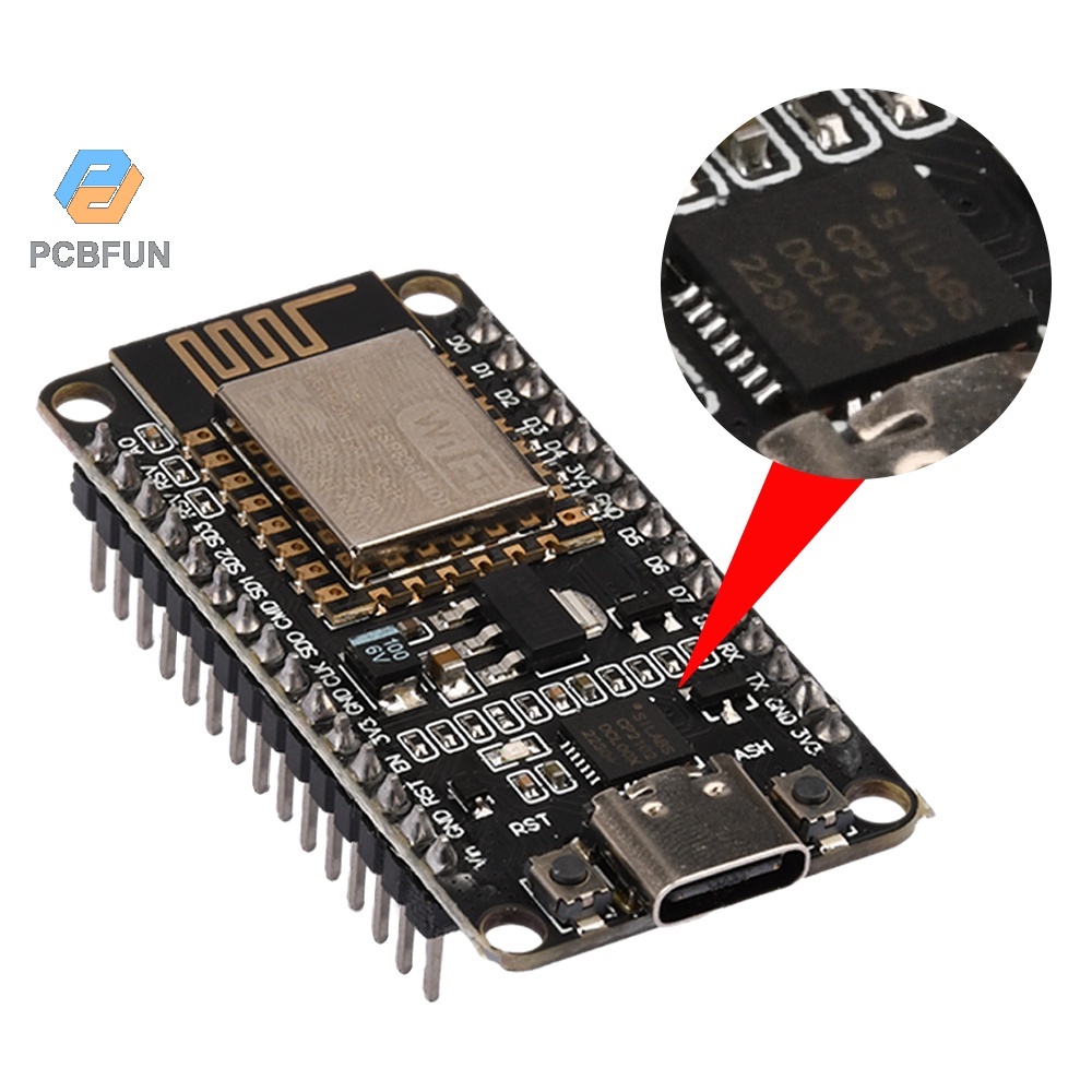 Mô Đun Phát Triển Wifi Pcbfun Type-c Nodemcu V3 Esp8266 Cp2102 Esp-12e ...