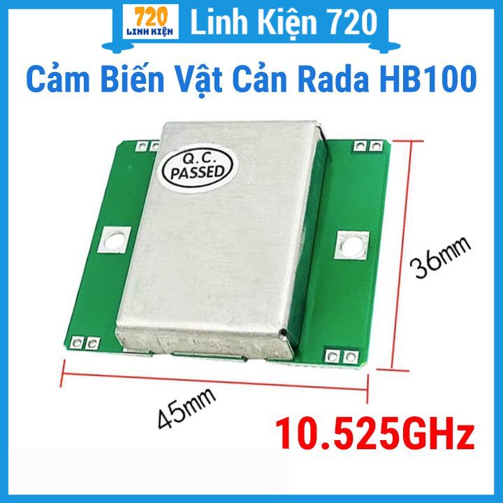 Cảm biến đầu dò rada không dây doppler HB100 tần số 10.525GHz module ...
