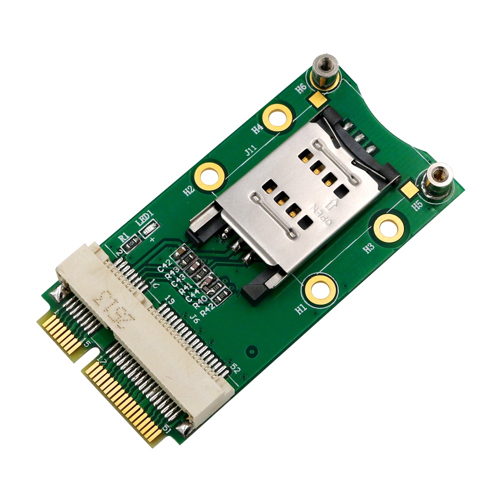 Thẻ mini pci-Eriser pcie e Mở Rộng Thẻ sim Cho 3g / 4g wwan lte ...