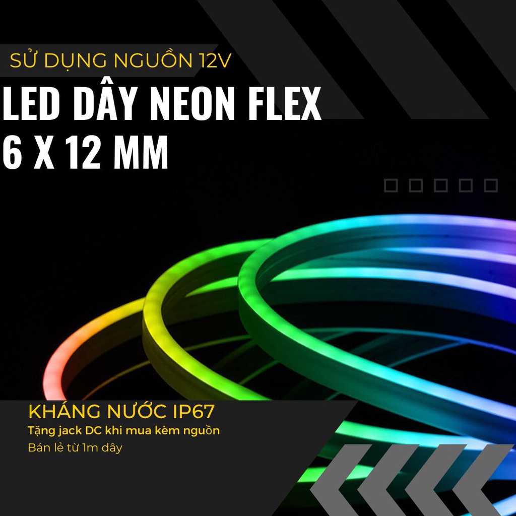 Dây đèn led Neon Flex uốn chữ quảng cáo không thấm nước trang trí phòng ...