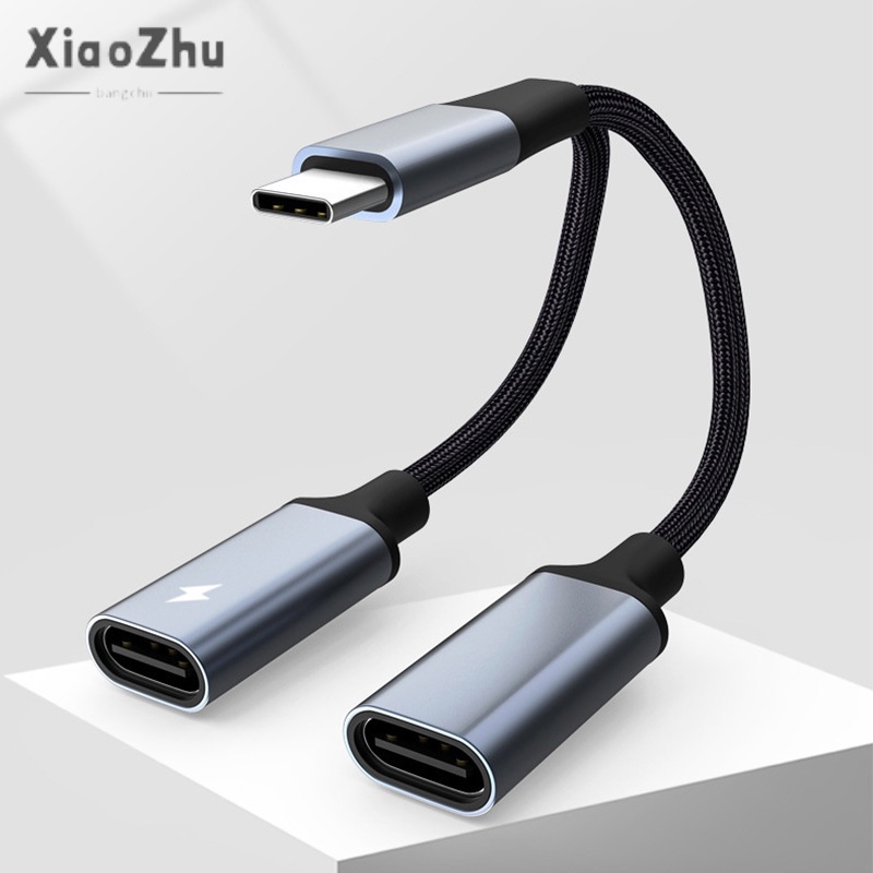 Cáp chuyển đổi XIAOZHUBANGCHU đầu USB type C sang 2 cổng | Shopee Việt Nam