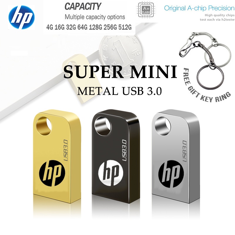 Mini Metal HP Usb 3.0 Flash Drive 128GB 256GB 512GB 1TB Usb Stick ...