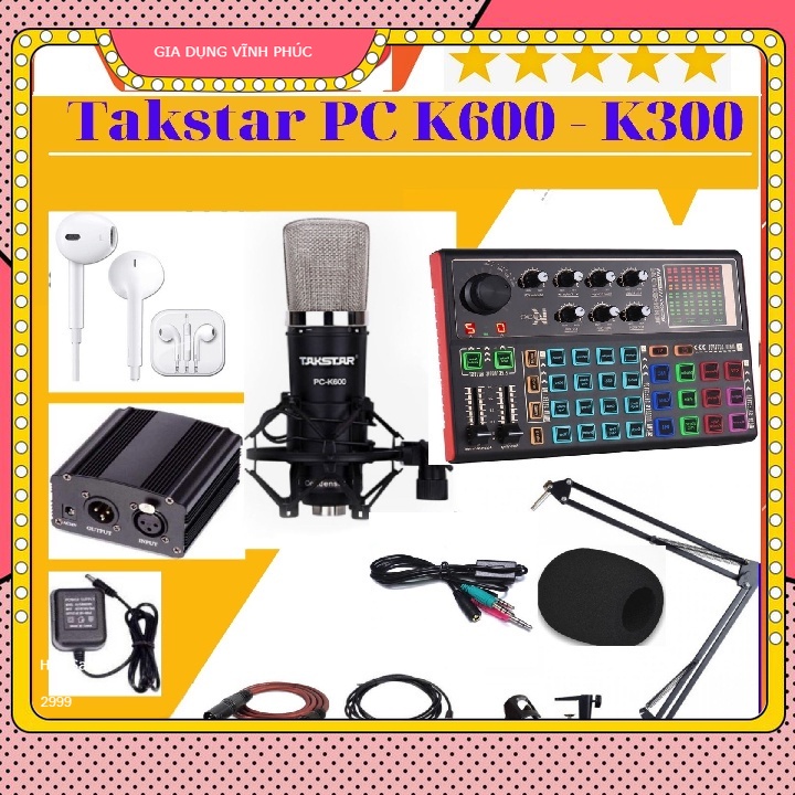 Bộ Combo Sound Card K300 Autotune Và Micro Takstar PC-K600 | Shopee ...