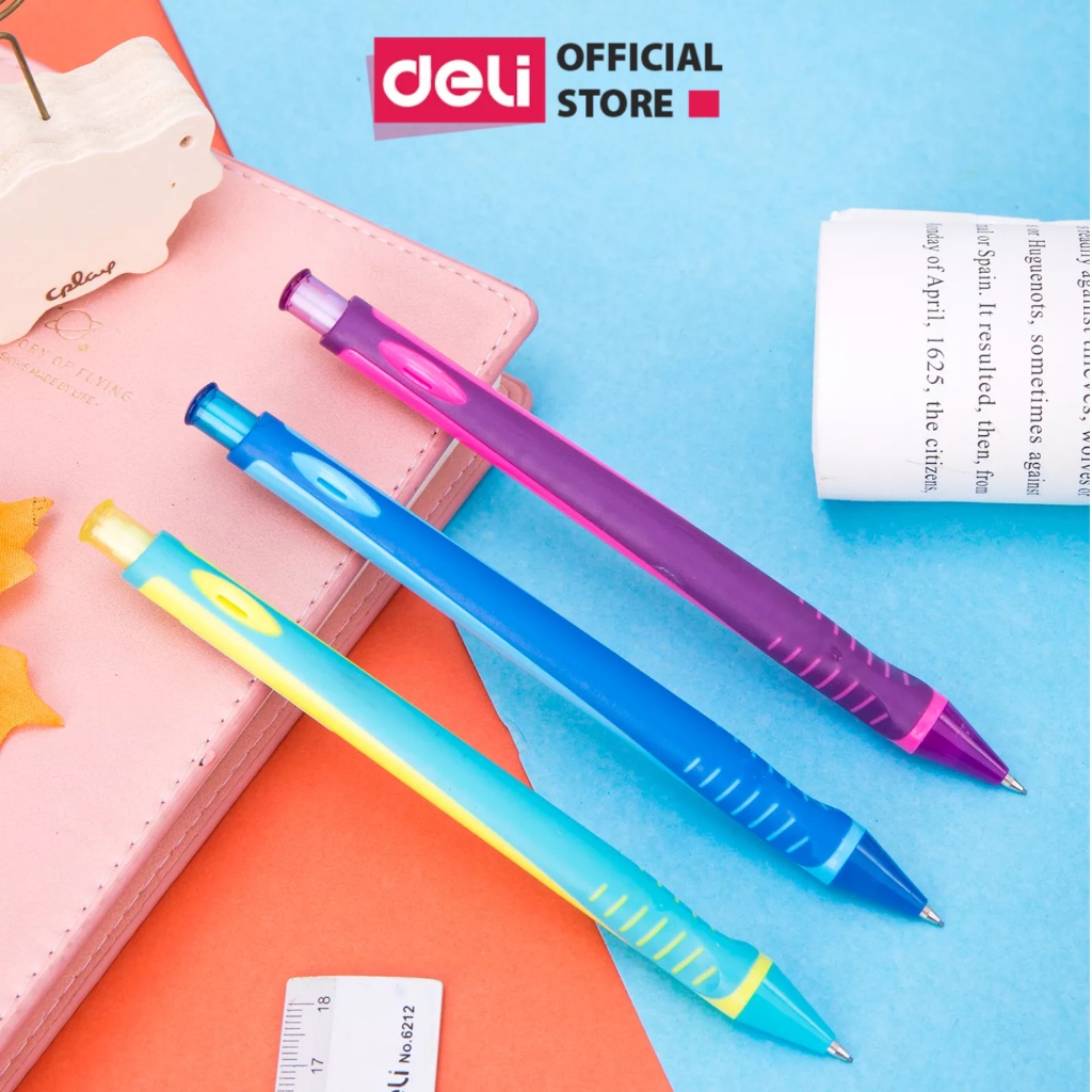 Bút chì kim Deli - 0.5mm/0.7mm - Kèm đầu tẩy xóa - Nhiều màu sắc, họa ...