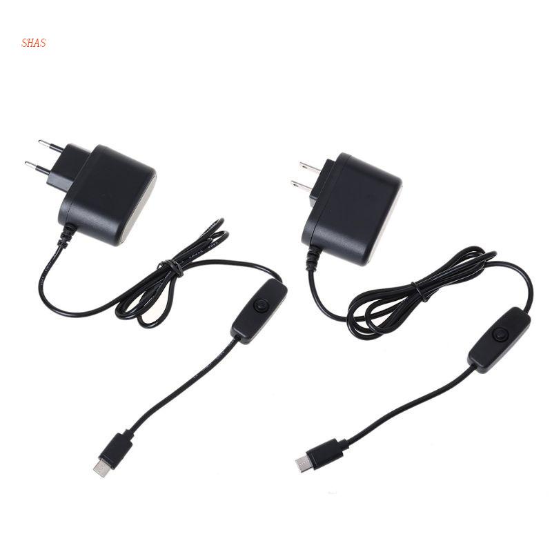 Cục Sạc Nguồn Type-C USB-C 5V 3A Cho Raspberry Pi 4 Model B Có Công Tắc ...