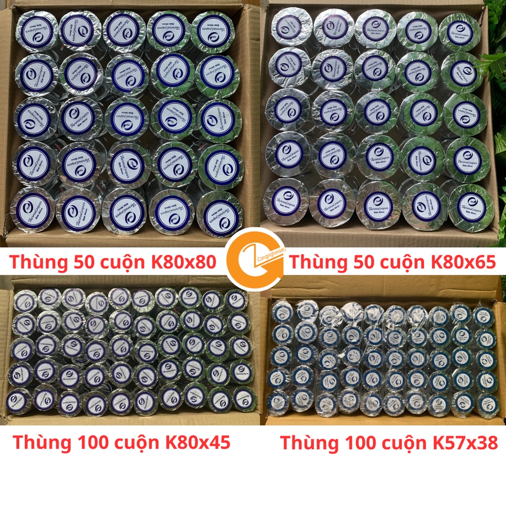 Thùng giấy in bill k80 k57 k58 giấy in nhiệt giấy in hóa đơn thùng 50 ...
