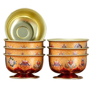 Desktop Decor Topper Water Offering Cup Temple Supply Container 7 Pcs ...