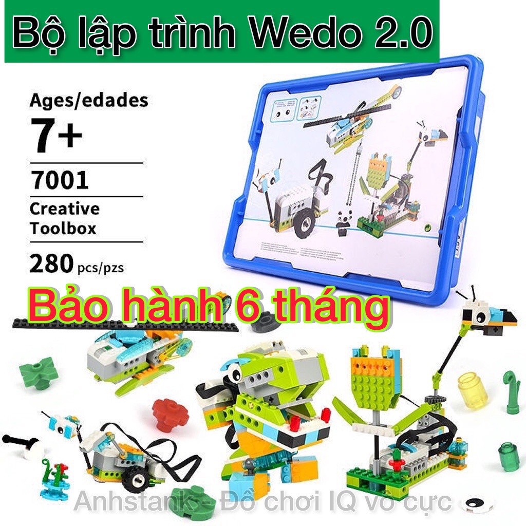 Bộ mô hình Wedo 2 0 Bộ chuẩn 280 Pcs 01 Não 01 motor 2 cảm biến, chuẩn education Bảo hành bởi ...