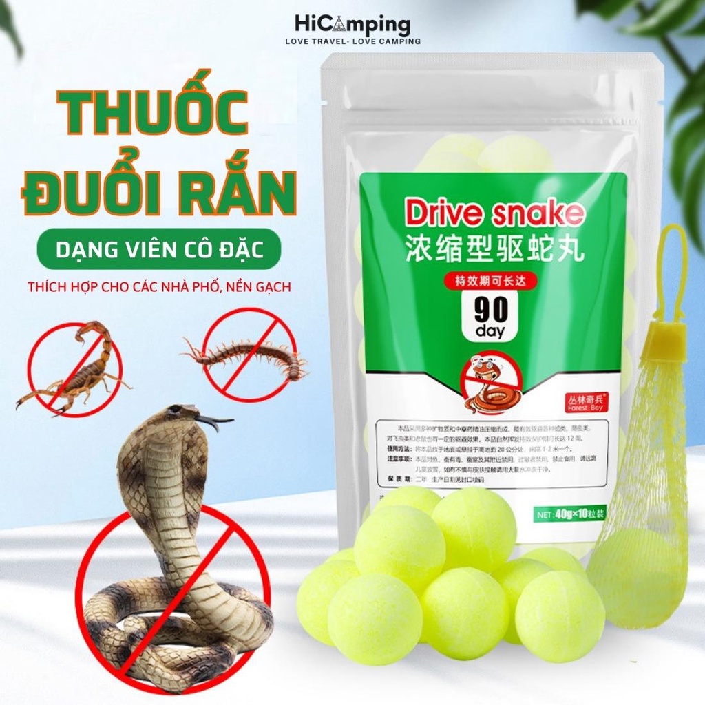 Thuốc Đuổi Rắn Drive Snake - Dạng Viên Cô Đặc - Màu Vàng - Màu Đỏ ...