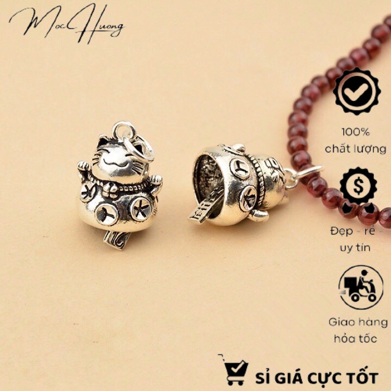[S925] Charm bạc mèo thần tài - MH271 MOCHUONG JEWELRY | Shopee Việt Nam