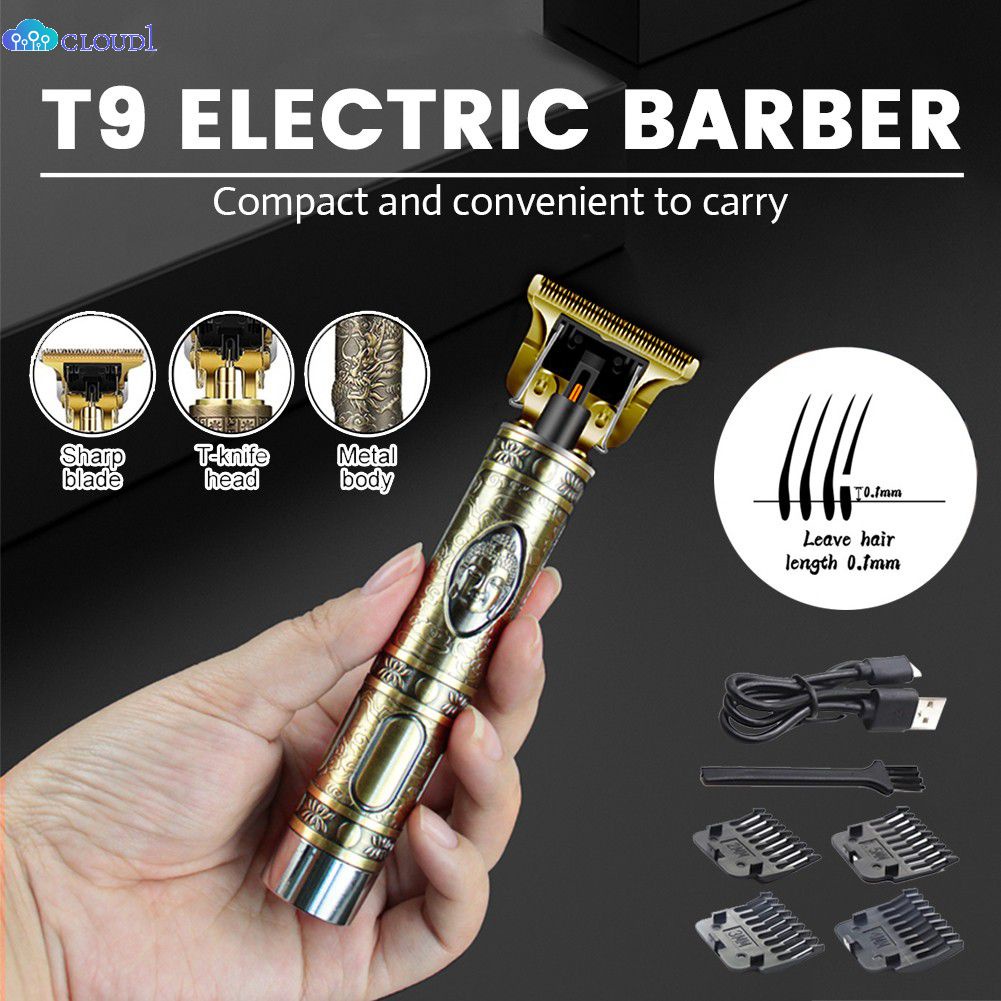 Tông Đơ Điện Cắt Tóc Không Dây T9 Tông Đơ Cắt Tóc-Tông Đơ Cắt Tóc Tăng Đơ Cắt Tóc Pin Sạc Cloud1 ...