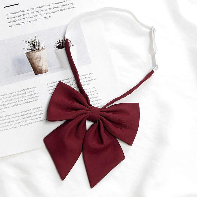 Cà Vạt Nơ Đồng Phục Màu Đỏ Rượu Phong Cách Nhật Bản Cho Nam Và Nữ ...