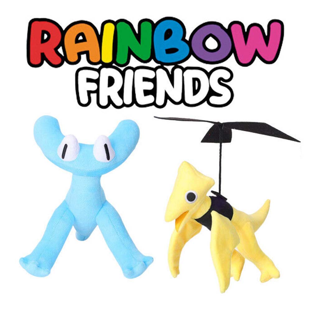 Rainbow Friends Chapter 2 Cyan Plush Toy Yellow Friend Soft Stuffed ...