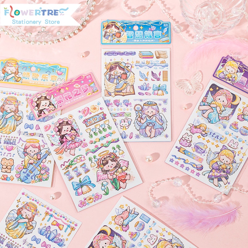 Bộ 4 Sticker Dán Trang Trí Sổ Lưu Niệm | Shopee Việt Nam
