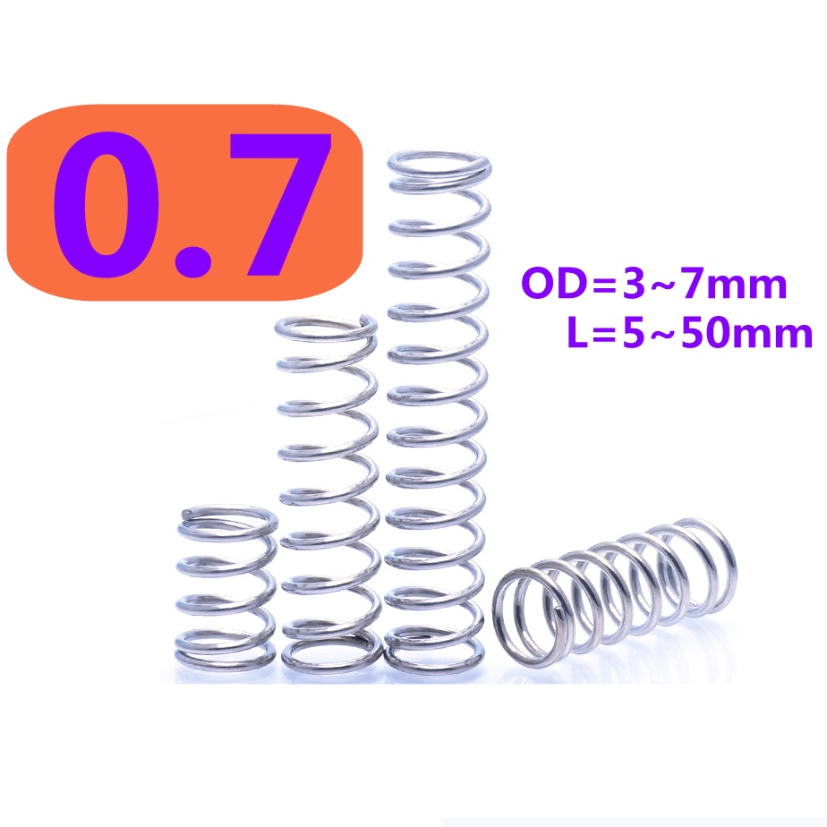 Lò xo nén d0,7mm sus304 thép không gỉ od4 / 5/6/7 / 8mm chiều dài 5mm-50mm | Shopee Việt Nam