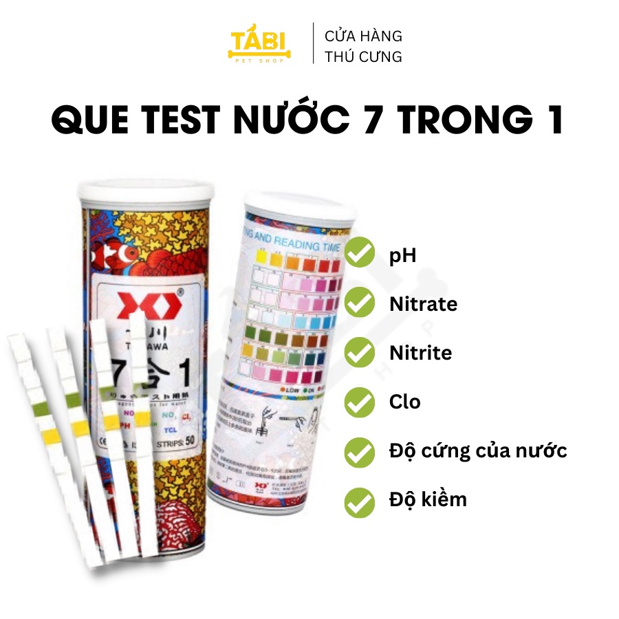 50 Que Test 7 Trong 1 - Que Kiểm Tra Chất Lượng Nước Hồ Cá, Bể Cá Loại ...