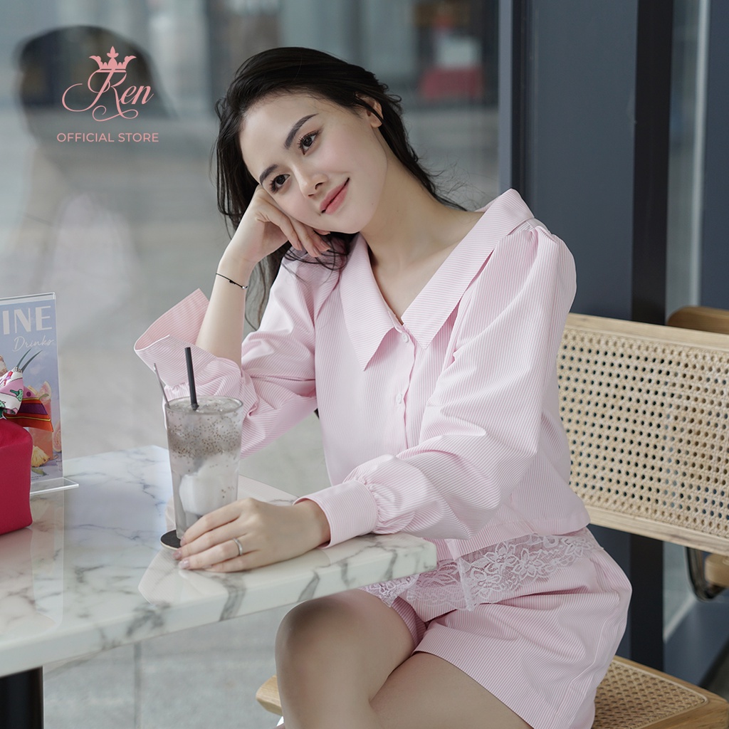REN - Áo Cổ Lá Sen Lai Ren | Shopee Việt Nam