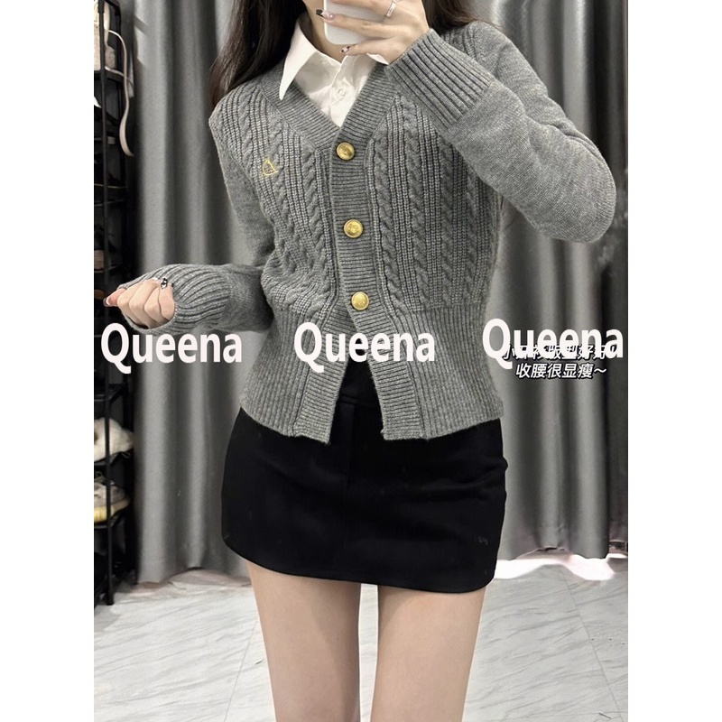 Áo khoác len cardigan Queena A21K0I2 thời trang Hàn Quốc | Shopee Việt Nam