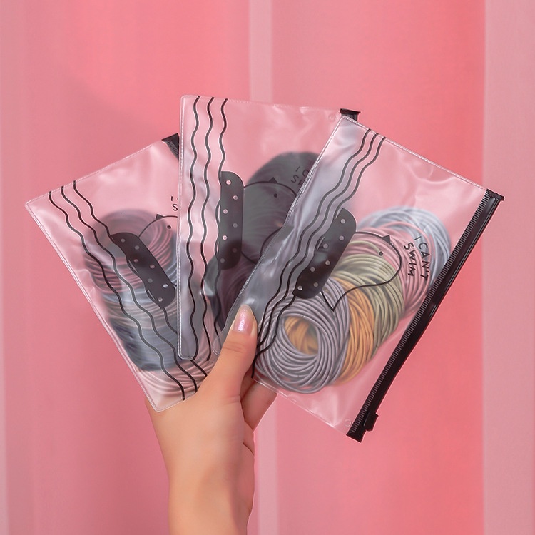 Túi 100 Chun Buộc Tóc Nhiều Màu - 100 Thun Cột Tóc Trơn Kèm Túi Đựng ...