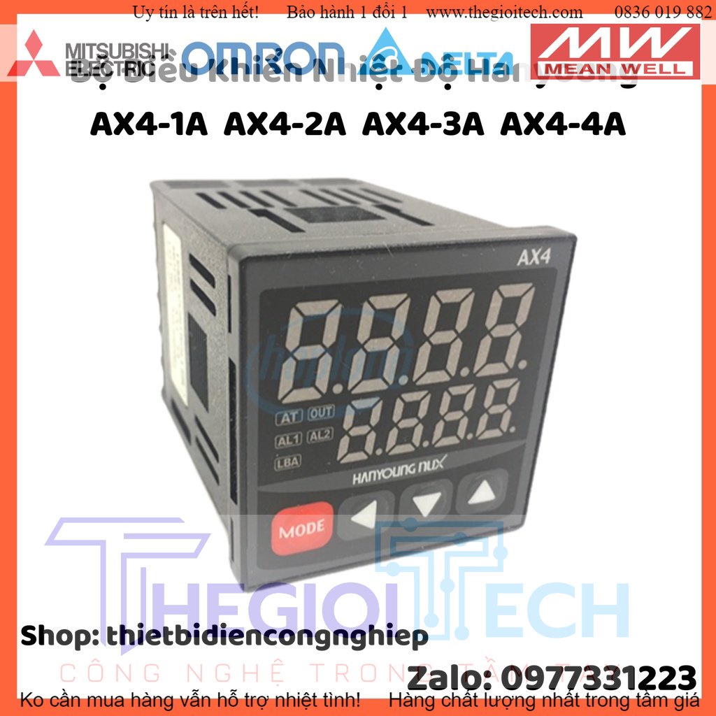 Bộ Điều Khiển Nhiệt Độ Hanyoung AX4-1A, AX4-2A, AX4-3A, AX4-4A, Đồng Hồ ...