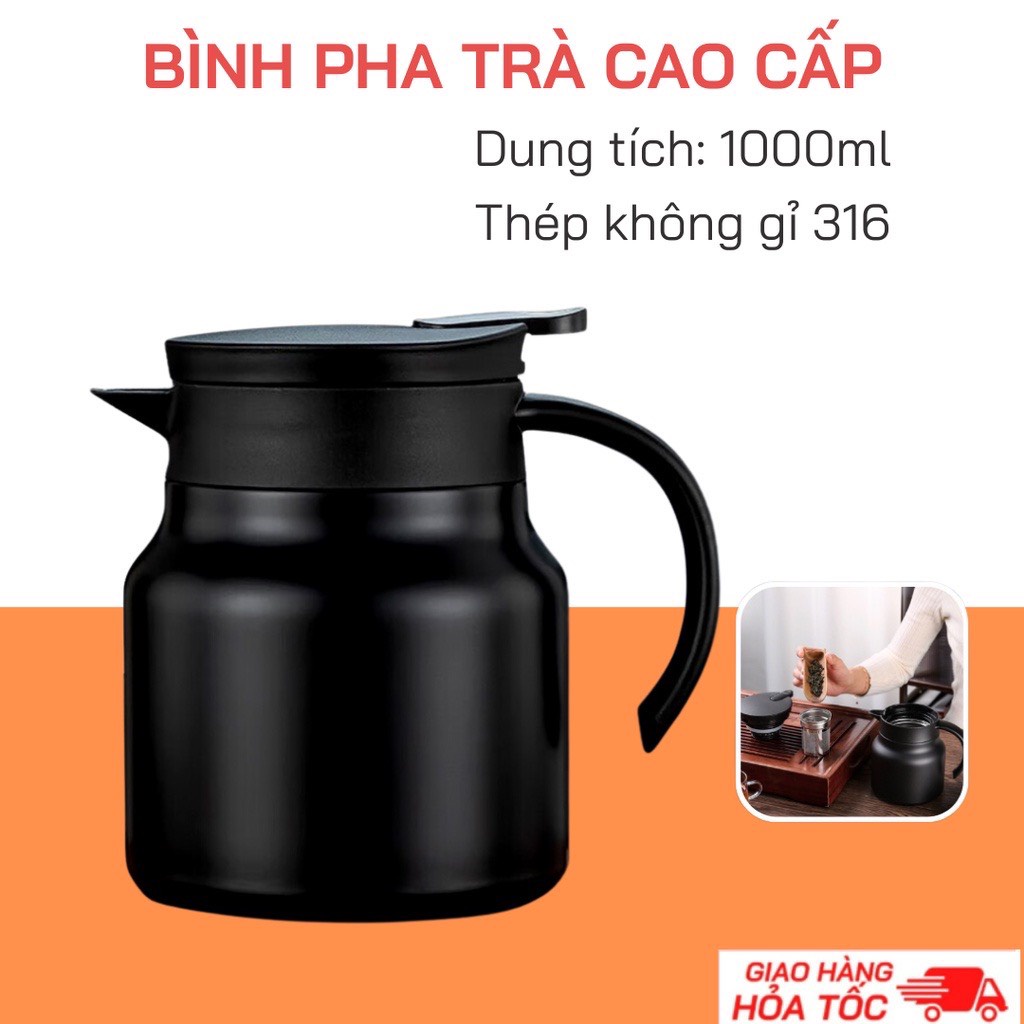 Bình Pha Trà Giữ Nhiệt Cao Cấp Có Bộ Lọc Trà, Lõi Inox 316 1000ml | Shopee Việt Nam