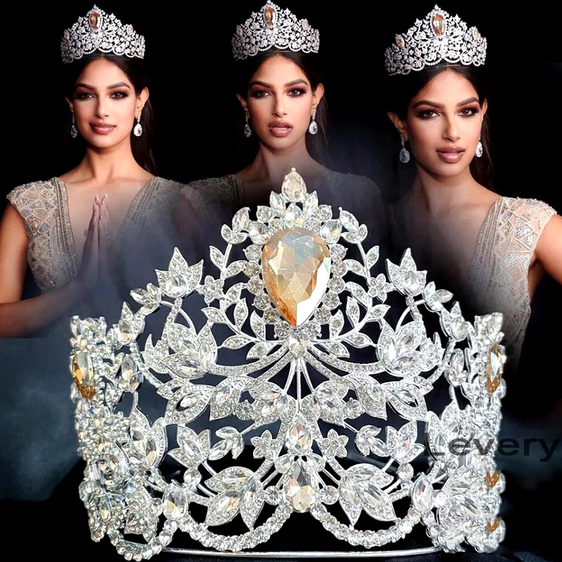 Vương Miện Lớn Đính Đá Thủy Tinh Điều Chỉnh Được Thiết Kế Đòn Bẩy Miss ...