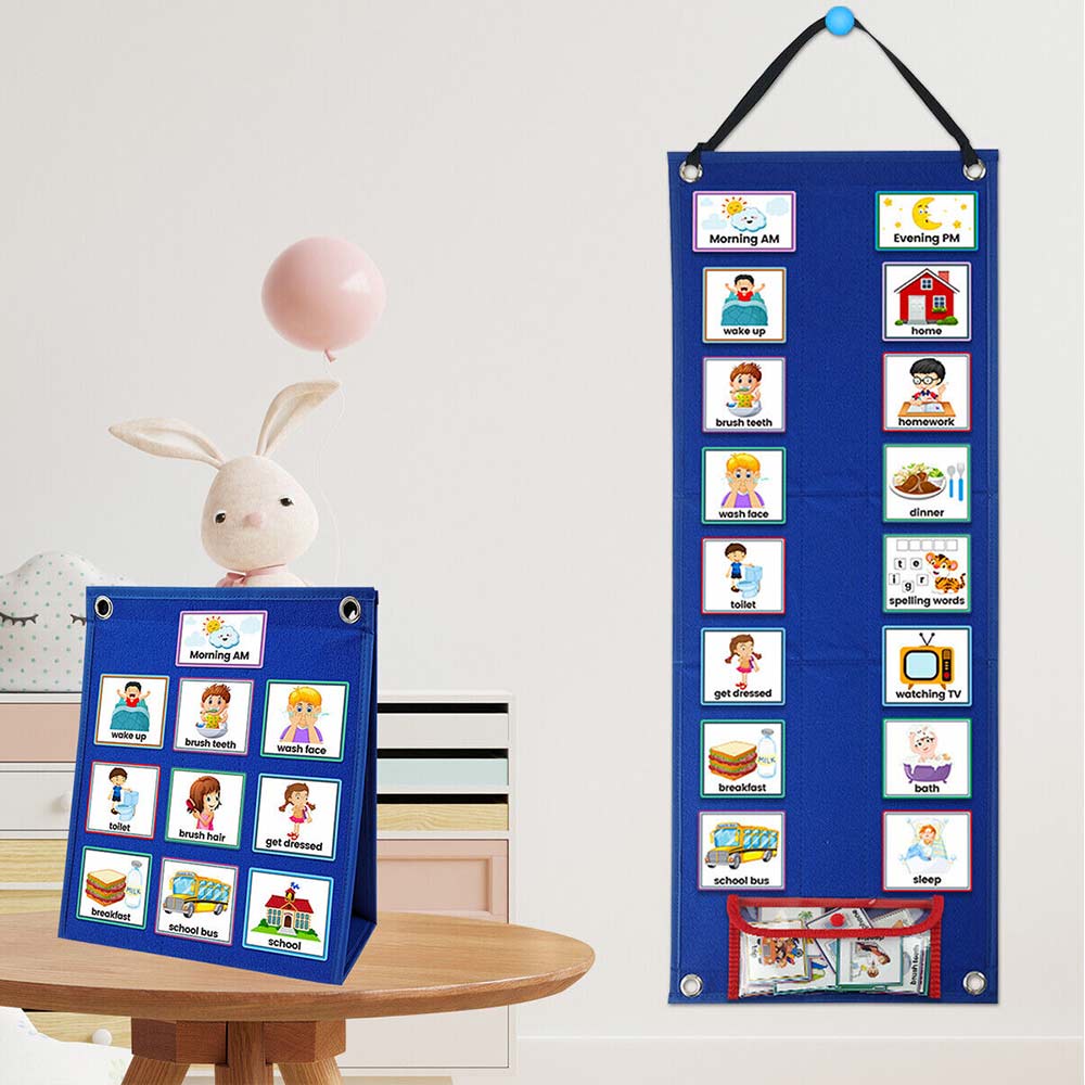 Visual Schedule for Home Day Night Autism Routine Chart Cards Visual ...