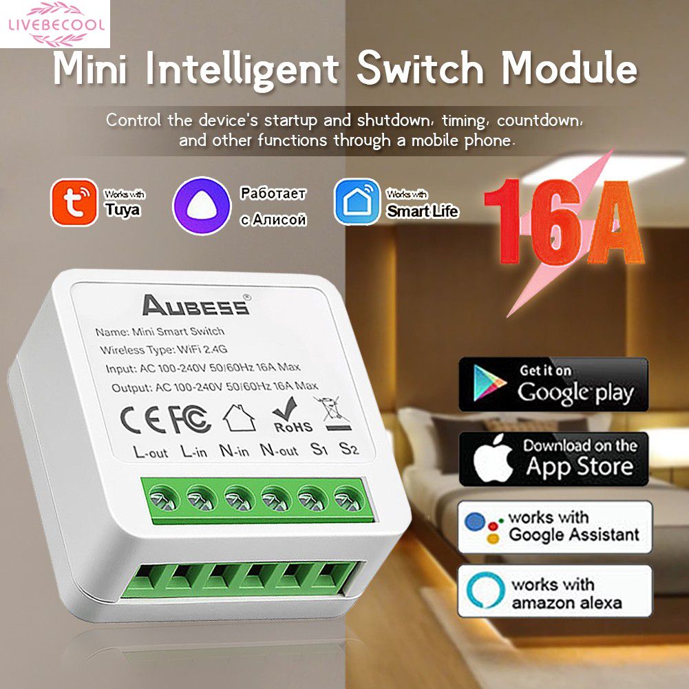 Aubess Tuya Smart Zigbee Switch Module 1/2/3/4 Gang Wireless Zigbee ...