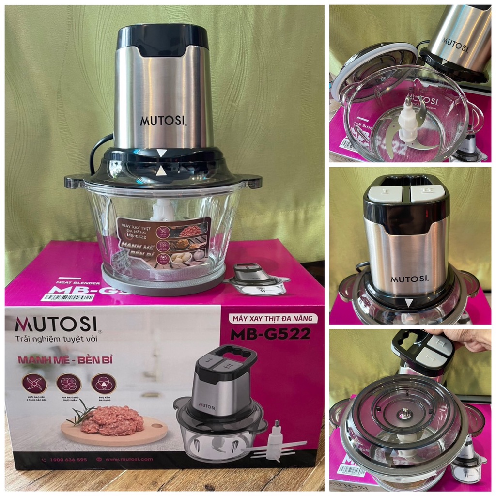MÁY XAY THỊT CỐI THỦY TINH XỊN XÒ MUTOSHI G522,G523 [Ảnh thật] [Có sẵn] [Chính hãng] | Shopee ...