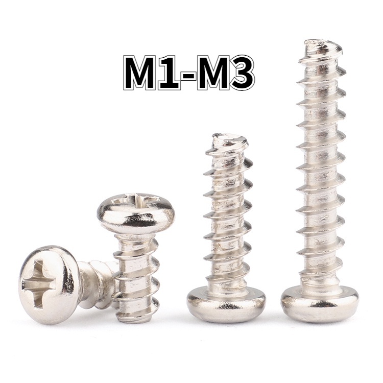 [xjk] Vít tự khai thác phillips mạ niken cứng phillips vít cắt-đuôi phillips vít nhỏ m1 m1.4m 1 ...