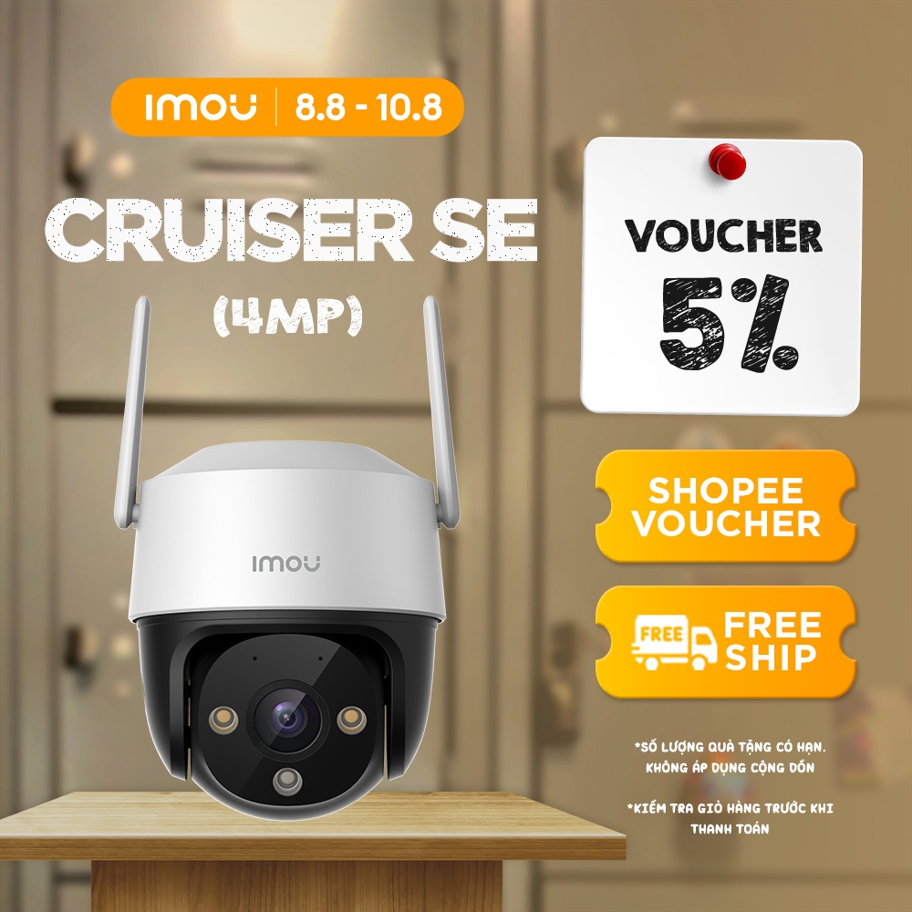 Camera Wifi ngoài trời Imou Cruiser SE (4MP) I IPC-S41 I IĐèn spotlight ...